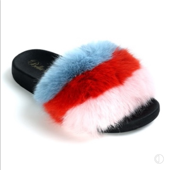 Shoes | Multi Fur Slide | Poshmark